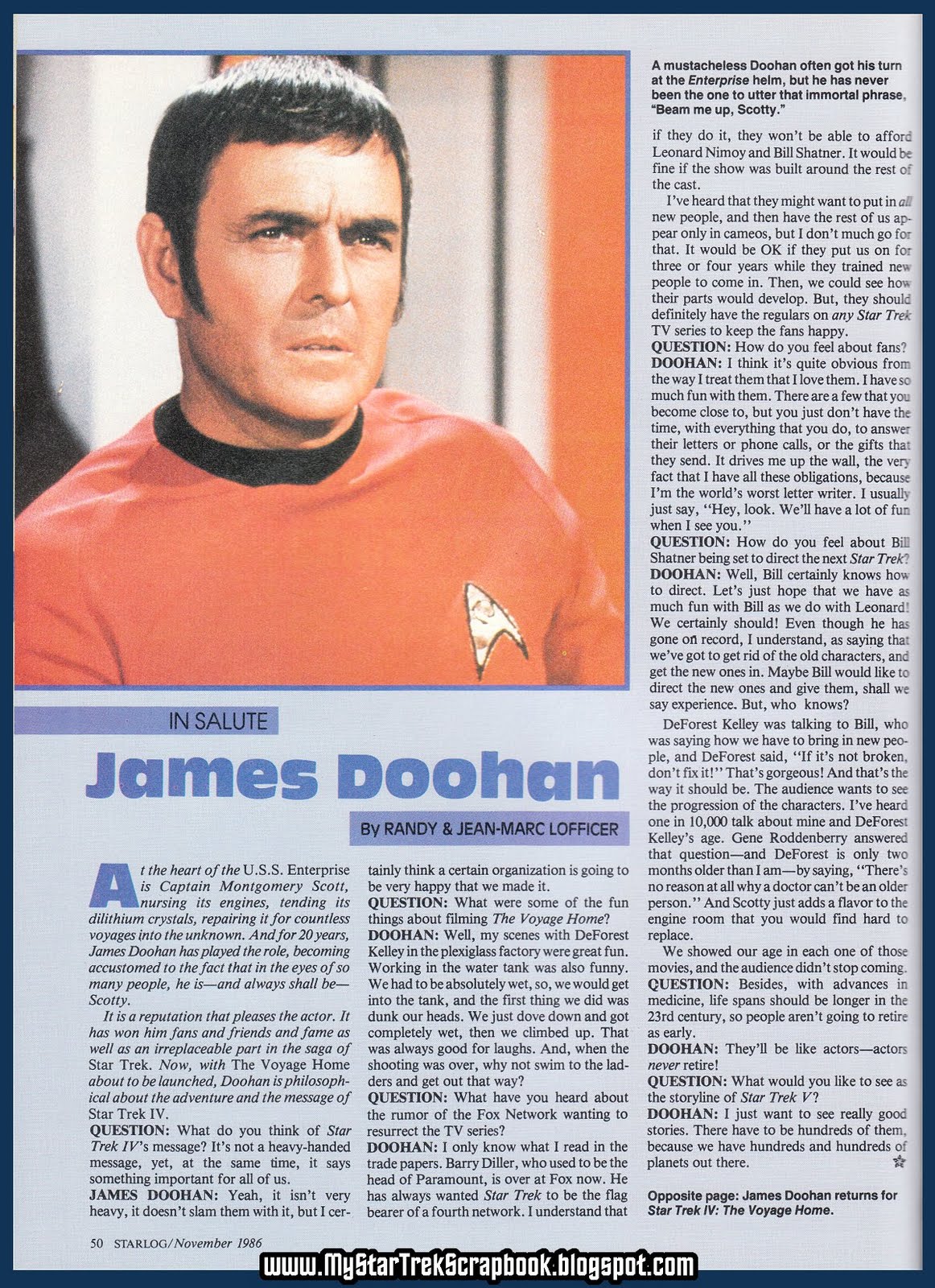 My Star Trek Scrapbook: Kelly Freas Scotty Portrait