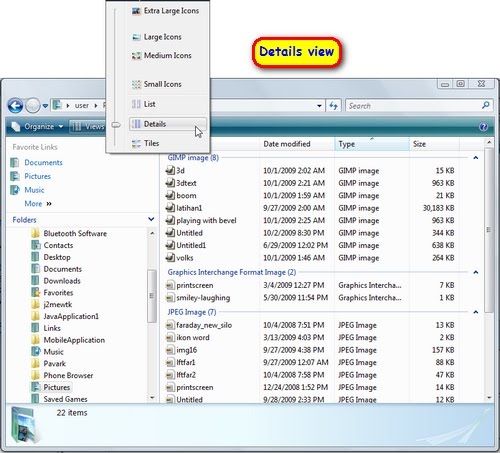 Information & Tutorial: Learn Vista - Ways To View Files and Folders