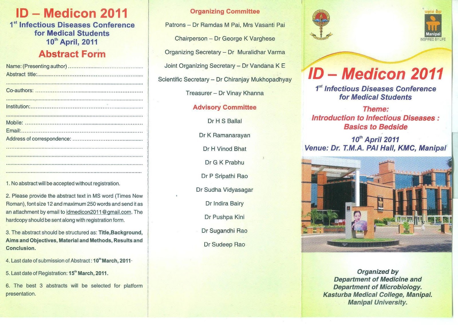 ID Medicon 2011 - 1st Infectious Diseases Conference for Medical ... ID Medicon 2011 - 1st Infectious Diseases Conference for Medical ...