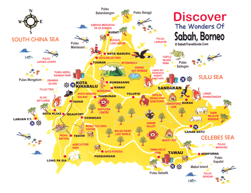 BEST CUTI DI SABAH..: PETA SABAH