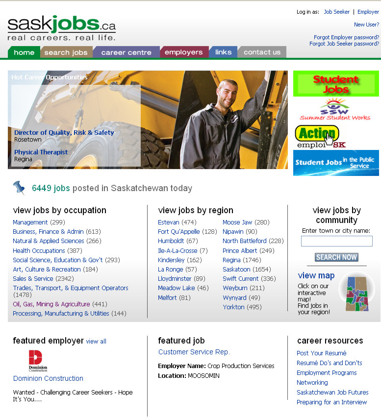 Erfolgreiche Jobsuche in Saskatchewan, Kanada: Jobsuche in Saskatchewan