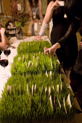 CHANDRA ABEL DESIGNS: Wheatgrass Seating Card Display