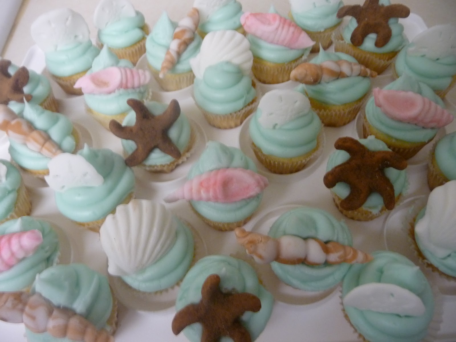 Seashell Mini Cupcakes