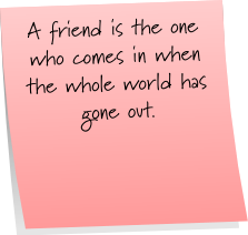 Only Parent Chronicles: Post-It Note Tuesday - All About Friends