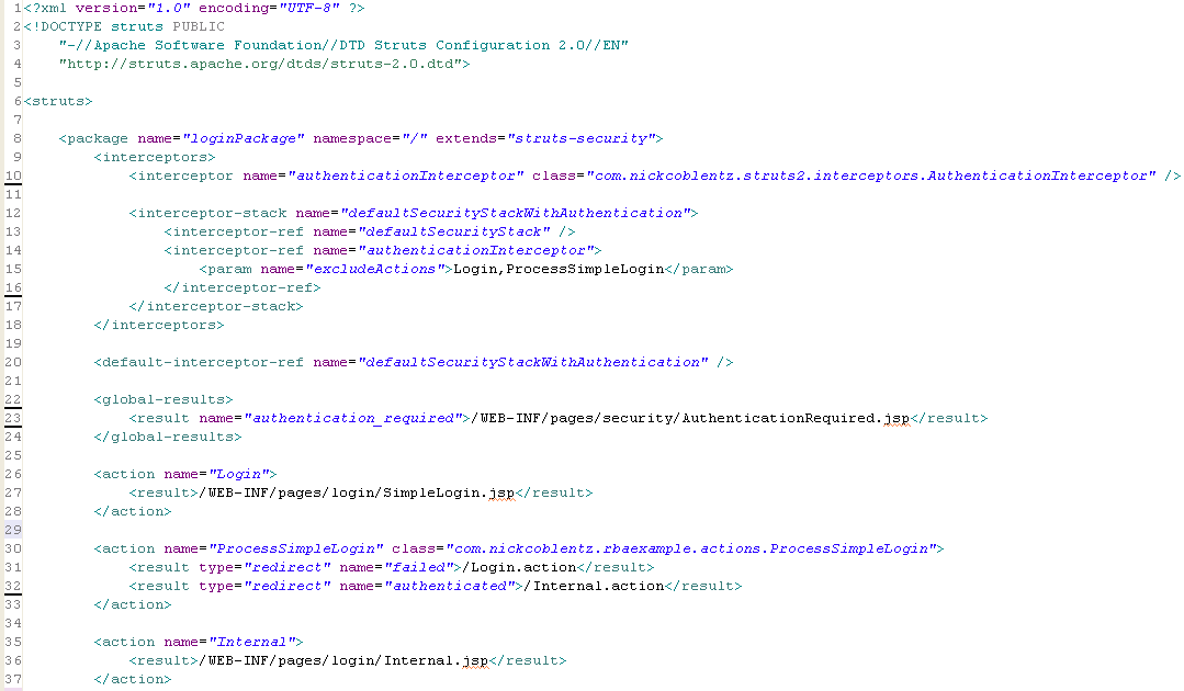 Nick Coblentz: Page-Level Access Controls in Struts 2 - Part 1