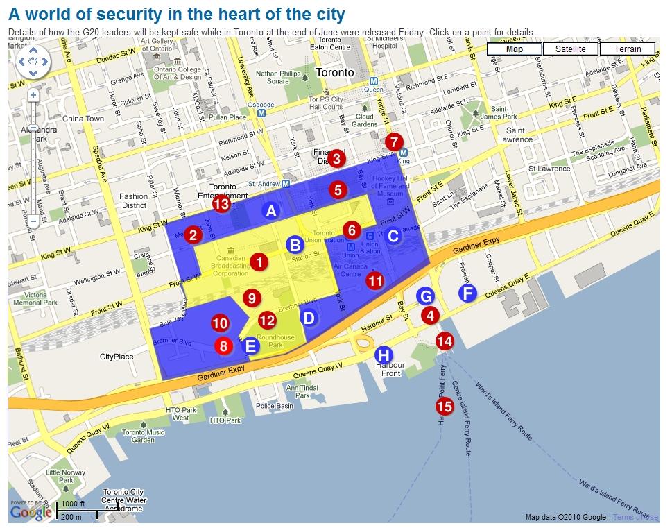 Systems Coach: Map of G20 Security Zones