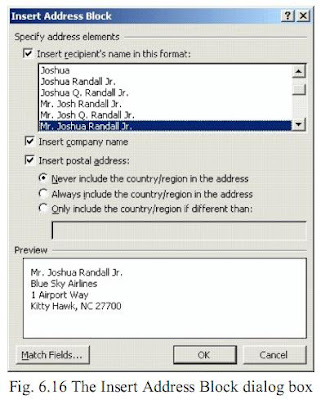 School Of Computer Basic: MAIL MERGE AND RELATED OPERATIONS