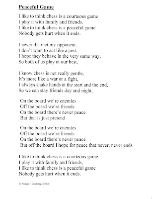 CHESS MATERIALS: Samples of chess poems and songs