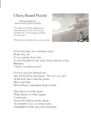 CHESS MATERIALS: Samples of chess poems and songs
