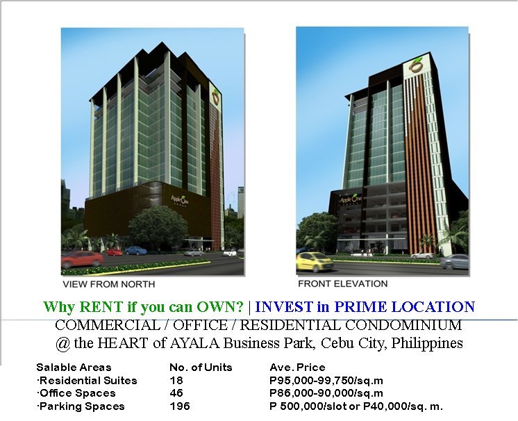 CONDOMINIUM FOR SALE @ AYALA CEBU PHILIPPINES PRE SELLING: APPLE ONE ...