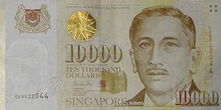 Banknote Asia: Singapore $10,000 - The Highest Value Banknote