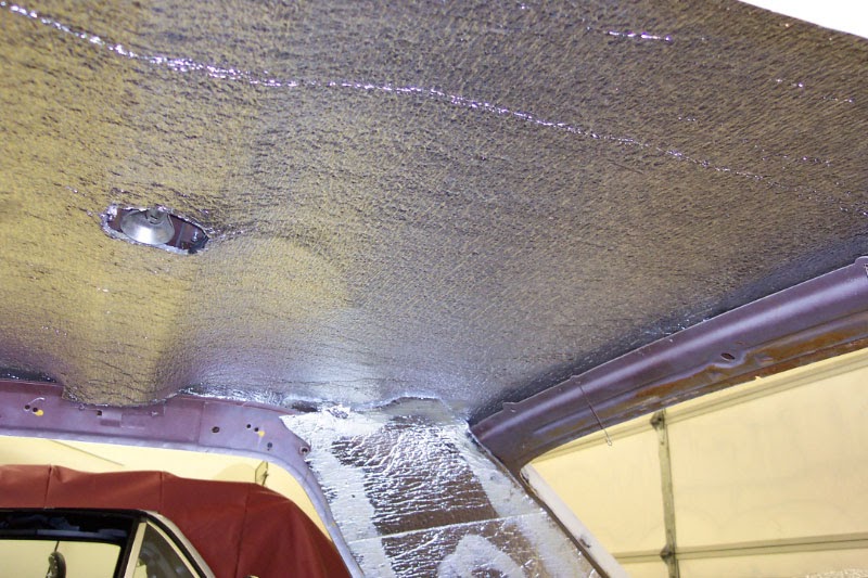Virginia Classic Mustang Blog: Installing Insulation During Headliner ...