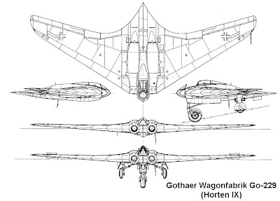 NAZI JERMAN: Horten IX (Horten Ho 229/Gotha Go 229). Pesawat Terbang ...