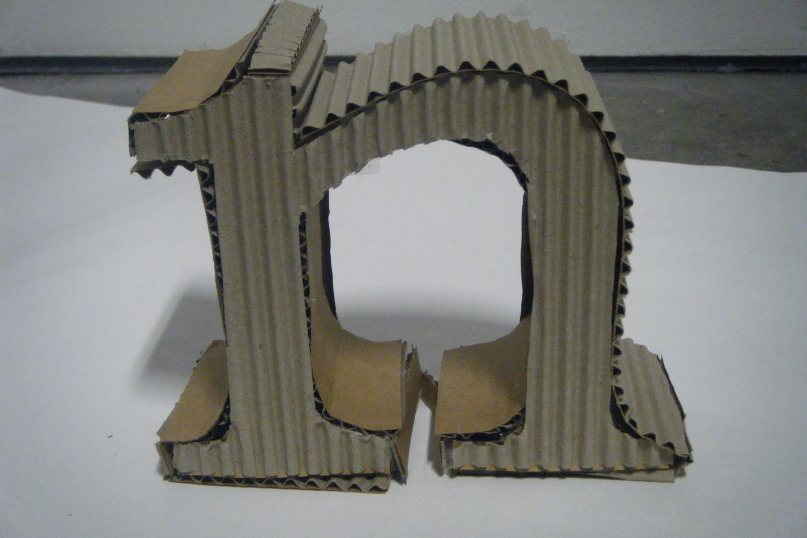 Cardboard Letter Sculptures