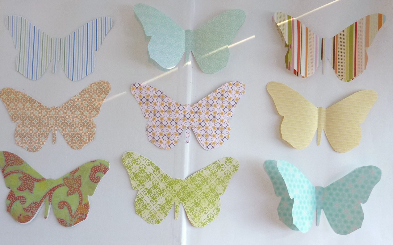 Beach Cottage Studio: Large Paper Butterflies - Party Decorations