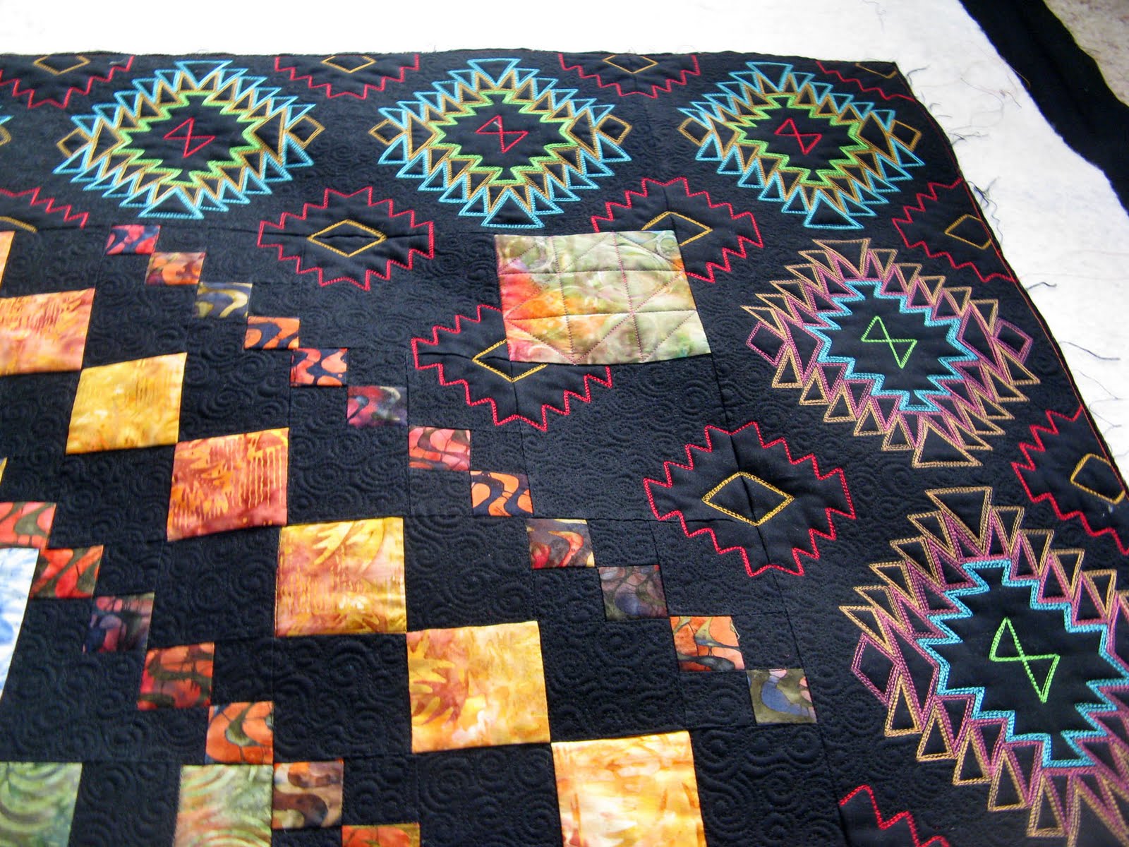 Green Fairy Quilts: Navajo Indian Rug Quilt