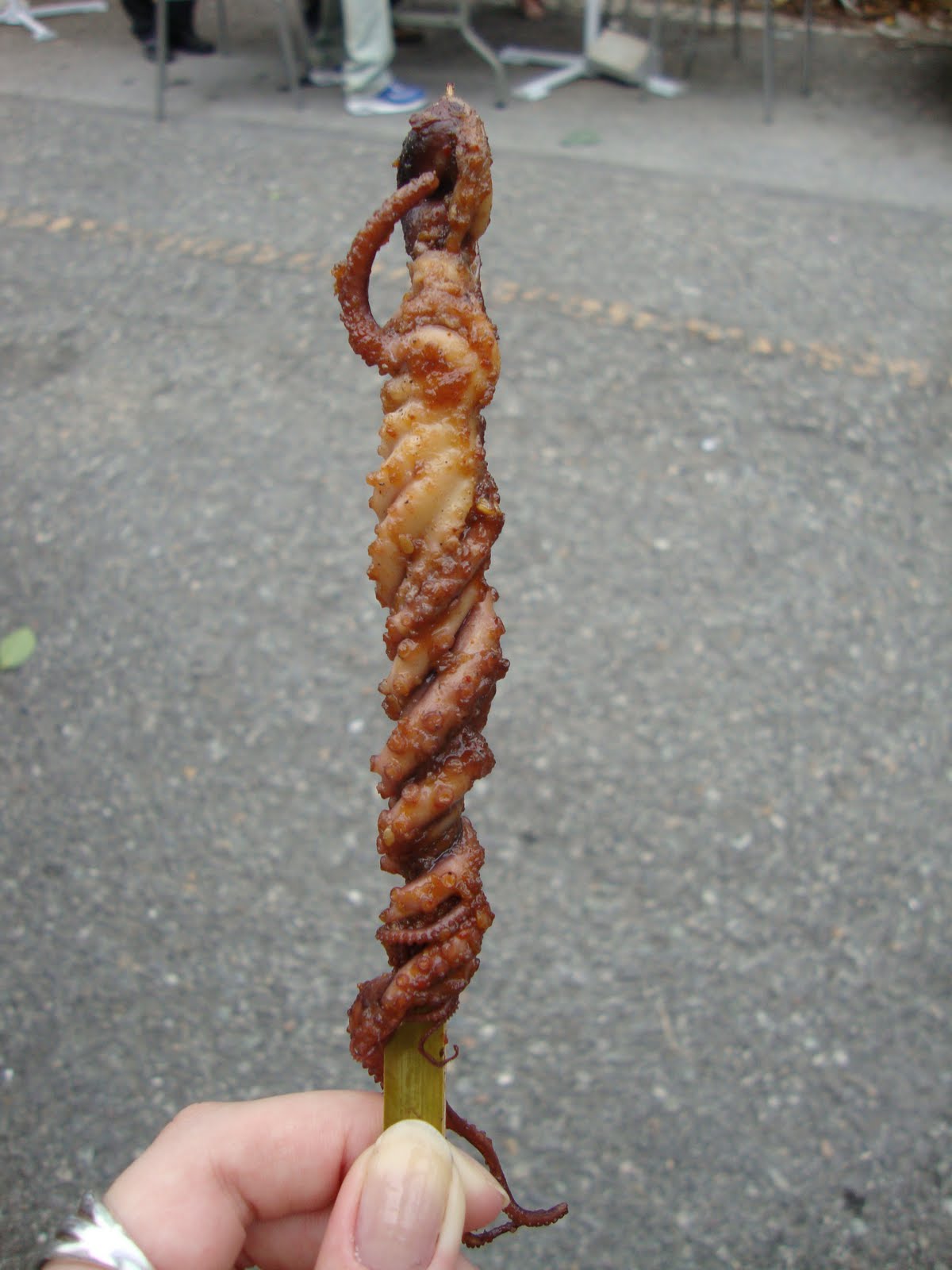 Wanderlust: Korea: Octopus on a stick.