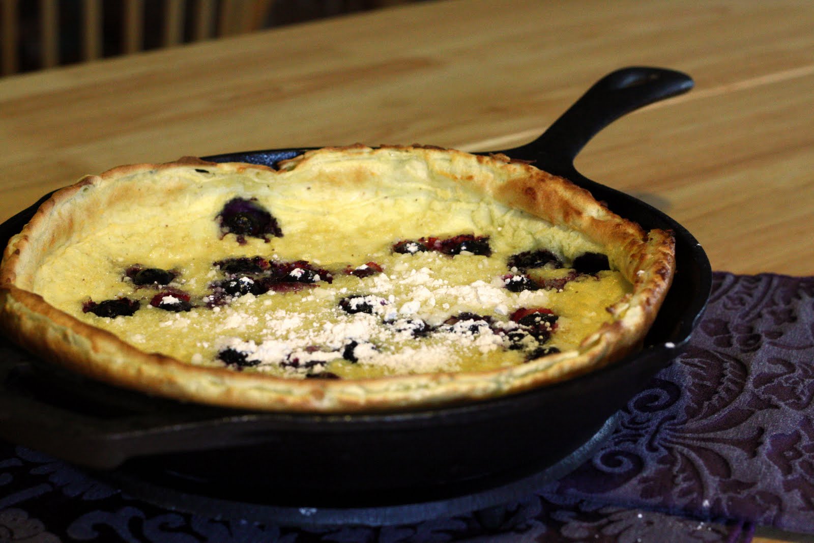 The Doctor's Dishes, Desserts & Decor: Blueberry Dutch Baby Pancake