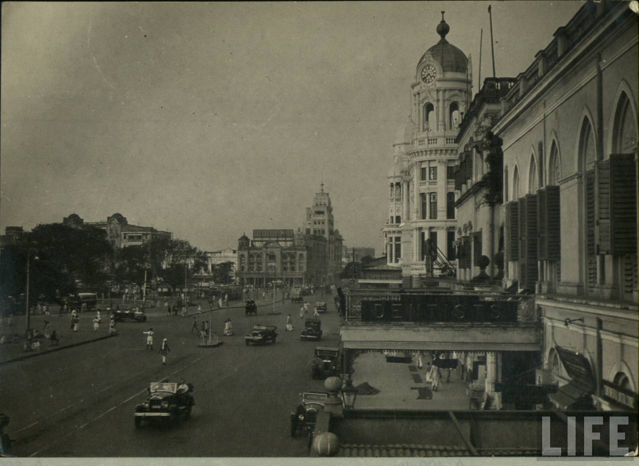 View of Esplanade in Calcutta (Kolkata) - Old Indian Photos