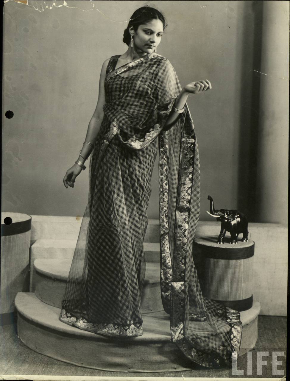 Studio Photograph of an Indian Model - Old Indian Photos