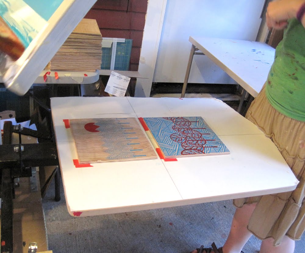 CuriousDoodles: Screen Printed Wood Panels