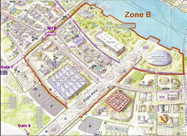 World Expo 2010 Shanghai China: Site Maps and Pavilions