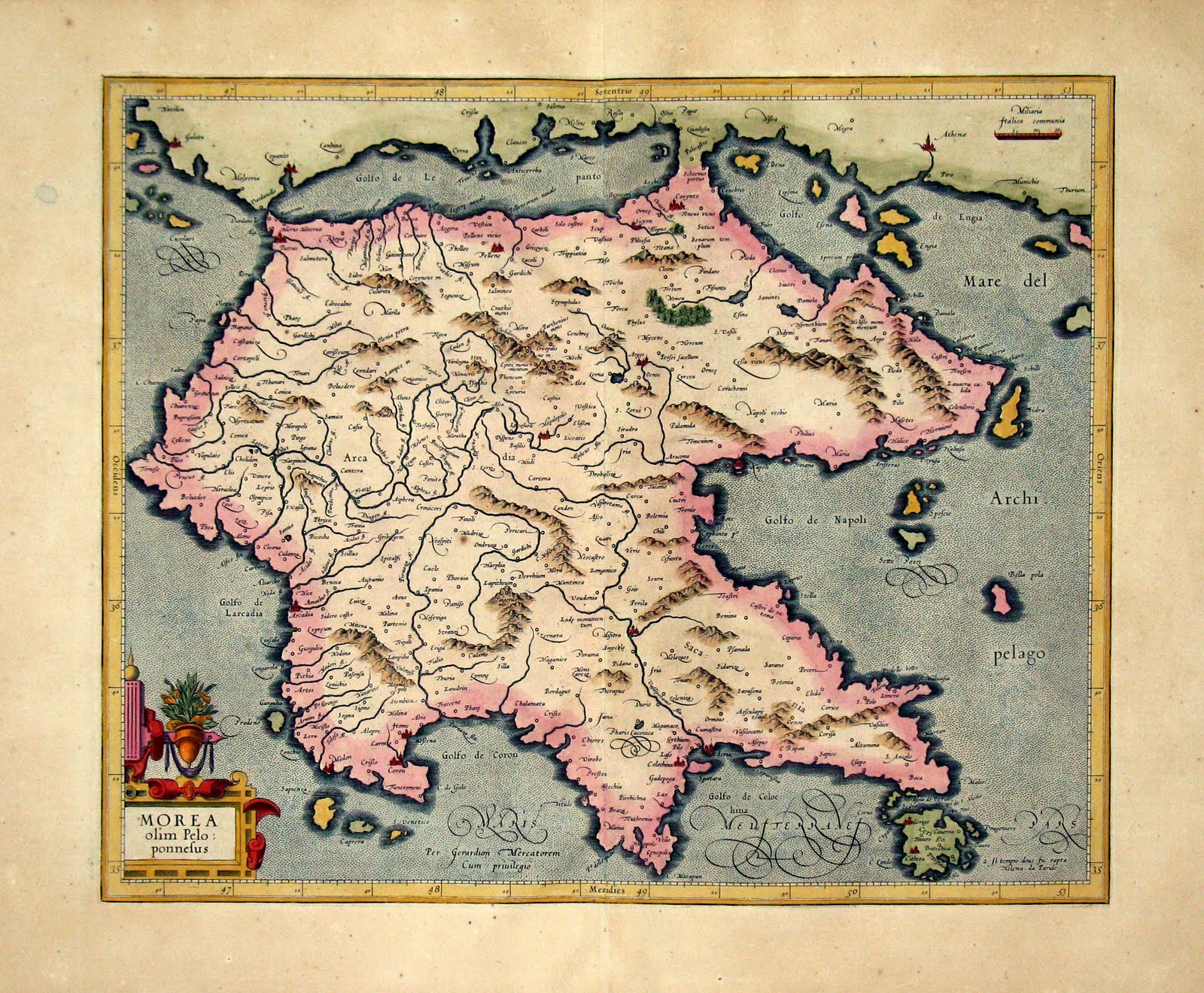 Παλαιοί χάρτες της Μεσσηνίας και της Πελοποννήσου