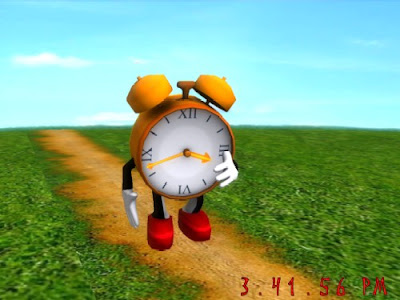 Running Clock 3D Screensaver: AnimasiJam Lucu Berjalan