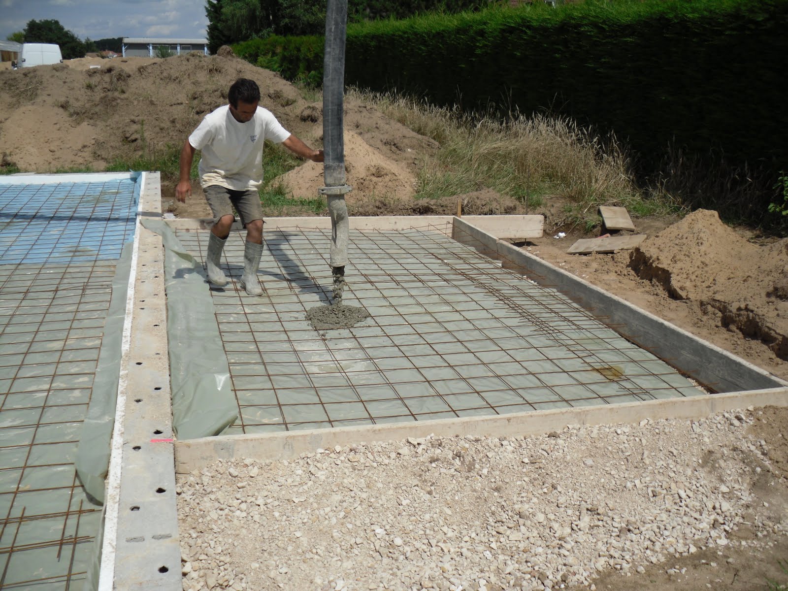 Construction de notre maison: Coulage de la dalle