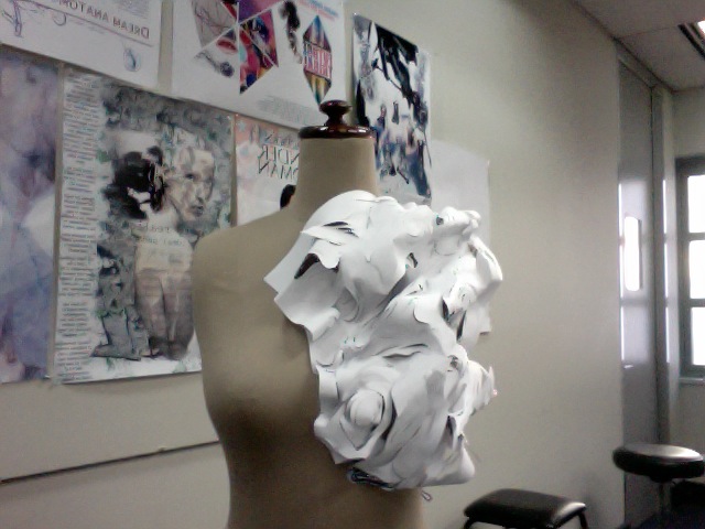 .: draping with paper