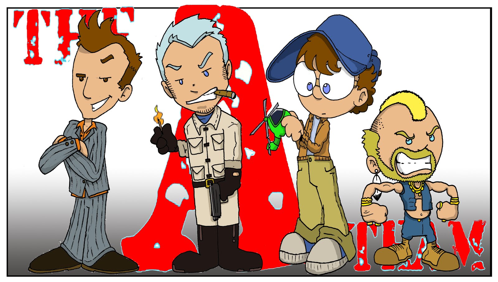 T.C. De Witt - the cartoons: The A-team