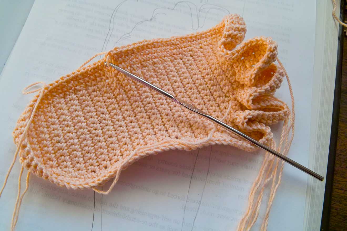 doll stories: Crocheting the first foot