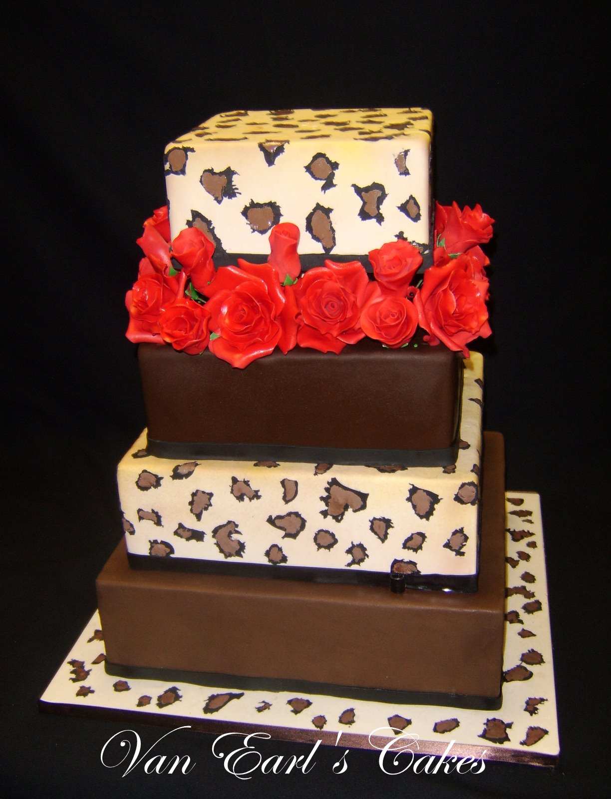 Van Earl's Cakes: Leopard Print Wedding Cake