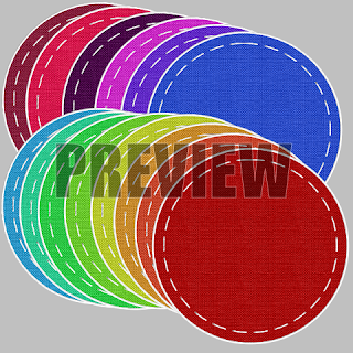 KJ's Scraps: Stitched Circles Freebie