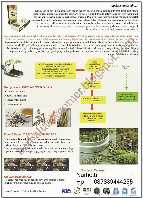 HERBAL TASLY CORNER: TASLY DHANSEN TEA