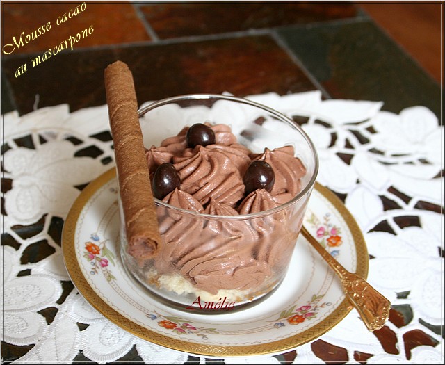 LA TABLE LORRAINE D'AMELIE: MOUSSE AU CACAO ET MASCARPONE