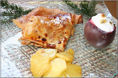 LA TABLE LORRAINE D'AMELIE: CREPES FLAMBEES AU RHUM, ANANAS CARAMELISE ...