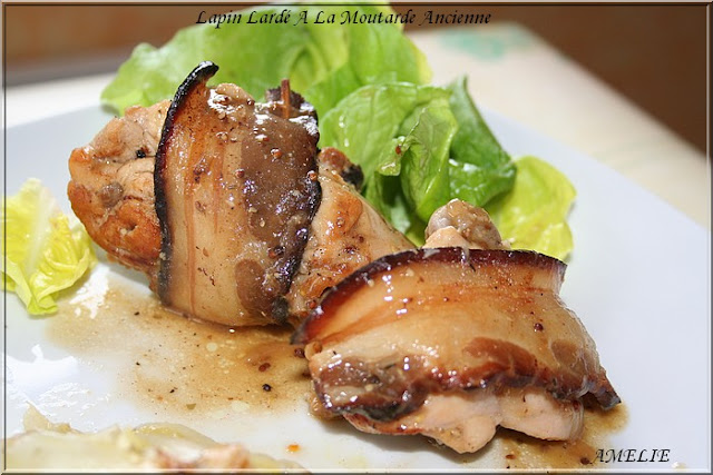 LA TABLE LORRAINE D'AMELIE: LAPIN LARDE A LA MOUTARDE ANCIENNE