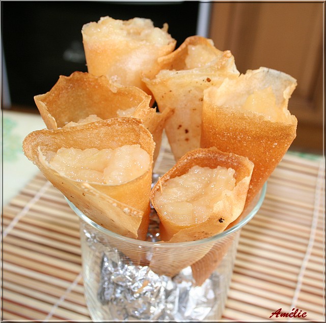 LA TABLE LORRAINE D'AMELIE: CORNETS « FRUITS D’AUTOMNE EPICES « A LA ...