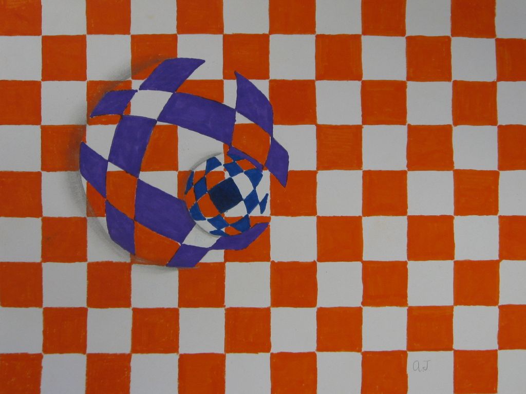 ART with Mrs. Smith: Op Art "Floating Spheres"