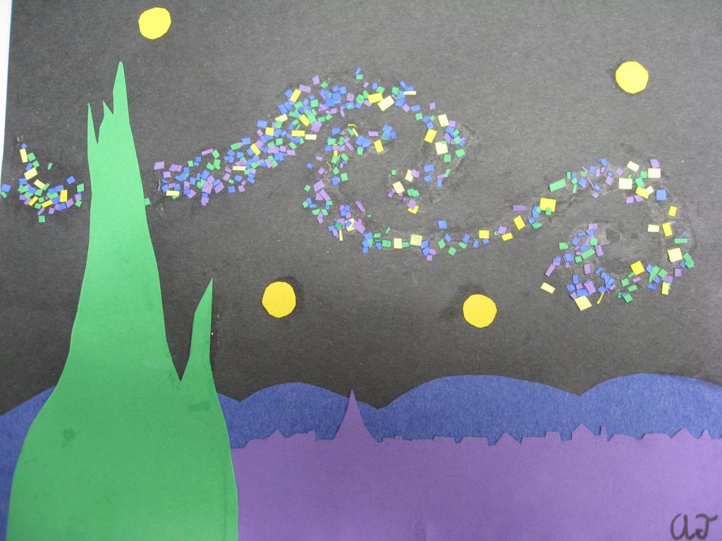 ART with Mrs. Smith: Starry Night Collage