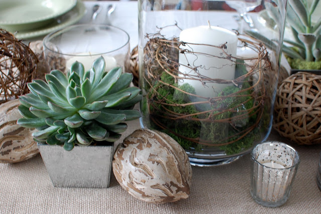 33 Shades of Green: Natural Elements Tablescape