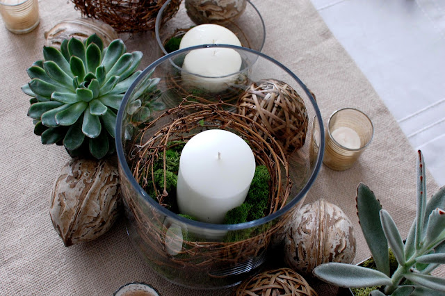 33 Shades of Green: Natural Elements Tablescape