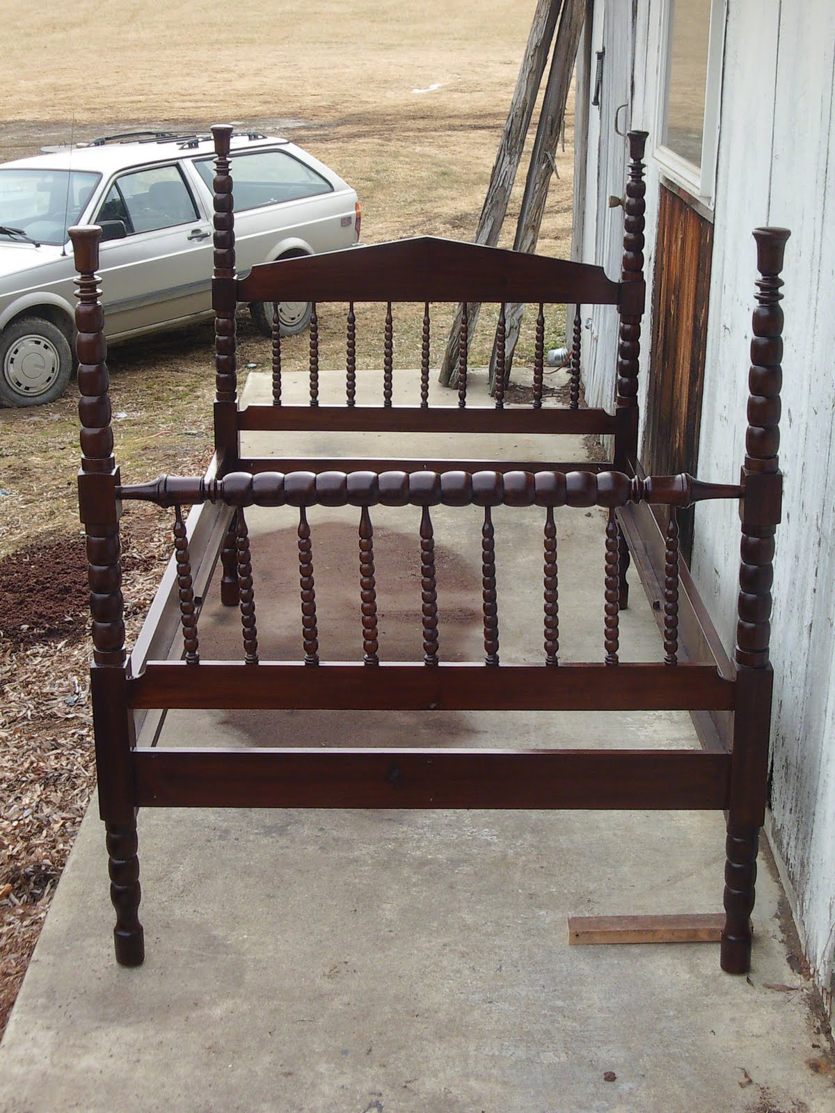 John Mark Power, Antiques Conservator: Walnut Victorian Spool Bed (ca ...