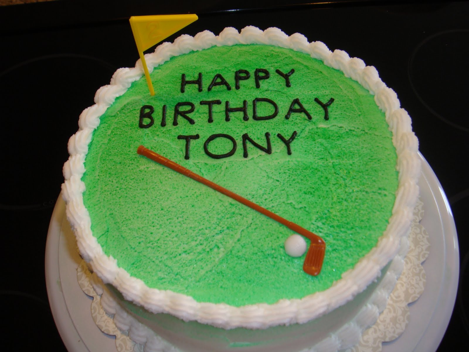 Vicki's Sweet Treats: Golf Themed Cake for Tony's Birthday
