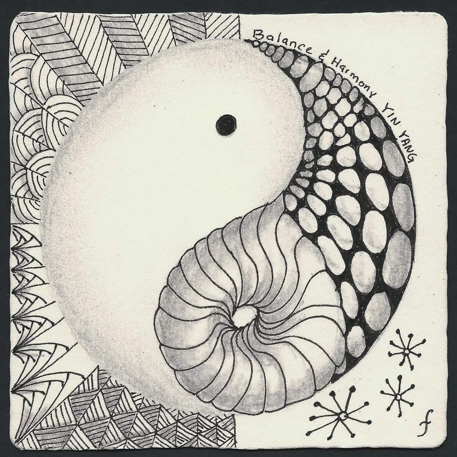 Pattern Play with Pens: Yin Yang - Weekly challenge 5