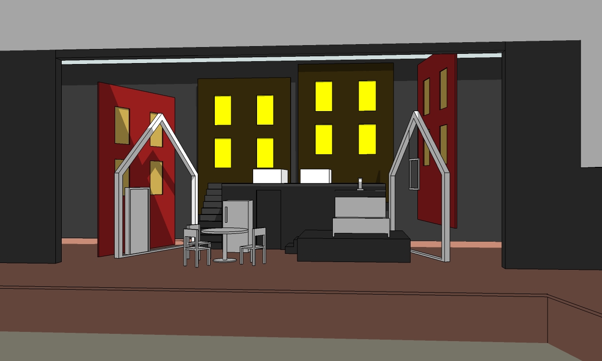 towers of ilium: death of a salesman stage set