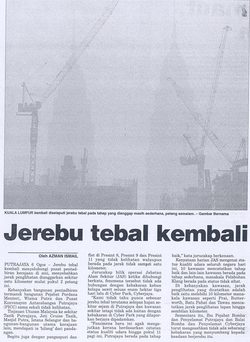 TITISAN NURANI: Jerebu sudah tiada lagi
