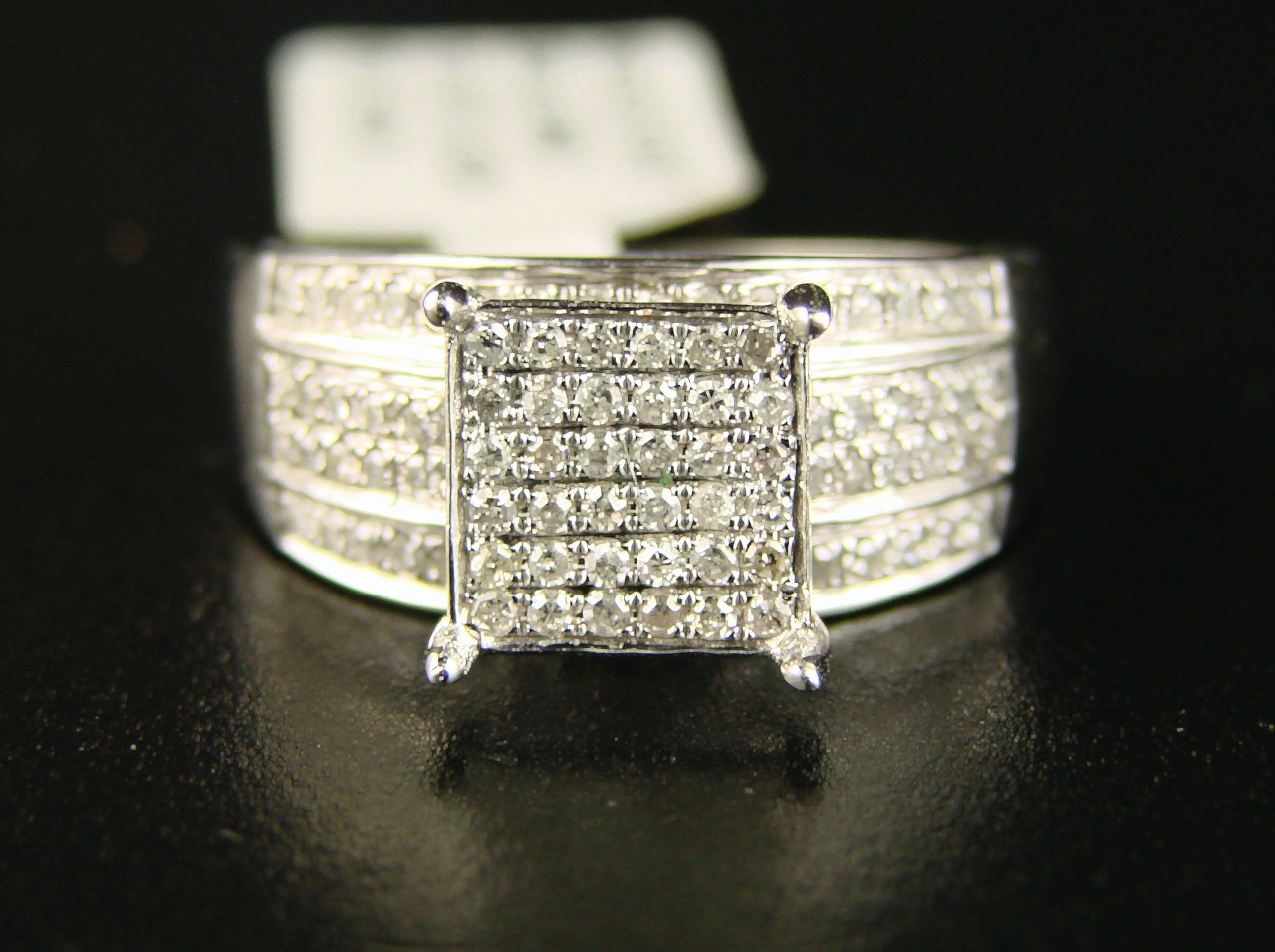 new_york_jewels: LADIES WOMENS DIAMOND ENGAGEMENT SQUARE SHAPE RING .75