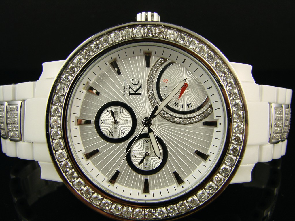 new_york_jewels: TECHNO COM KC JOJO AQUA MASTER CERAMIC DIAMOND WATCH